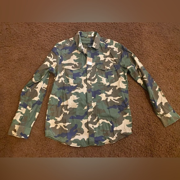 Vimanron | Shirts | New Mens Camouflage Buttondown | Poshmark
